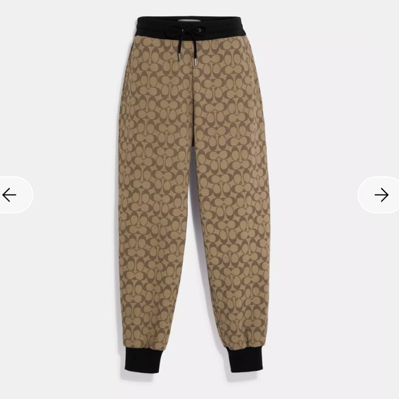 Coach | Pants & Jumpsuits | Coach Tan Patterned Joggers | Poshmark